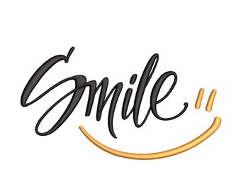 Smile Machine Embroidery Design. 8 Sizes. Digital Embroidery - Etsy