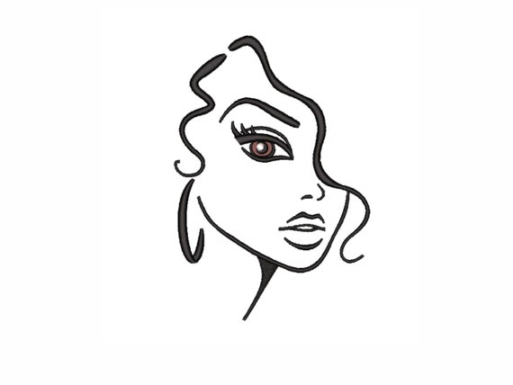 Woman Embroidery Design - Etsy