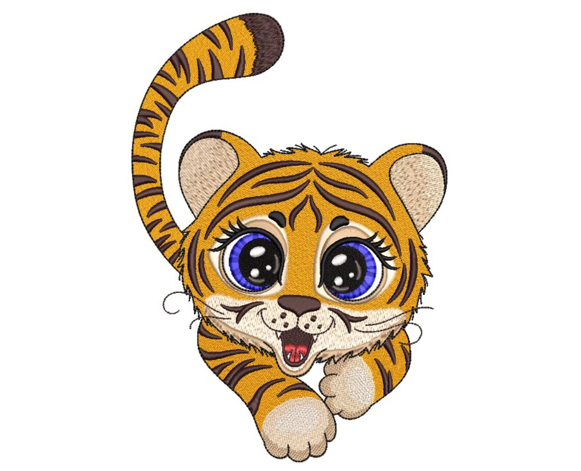 Tiger Embroidery Design - Etsy