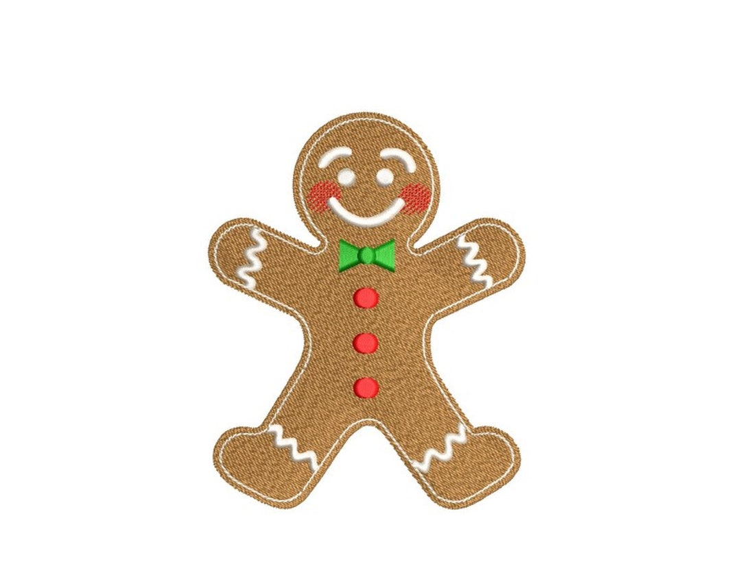 Gingerbread Embroidery Design, Christmas Embroidery File, 3 Sizes ...