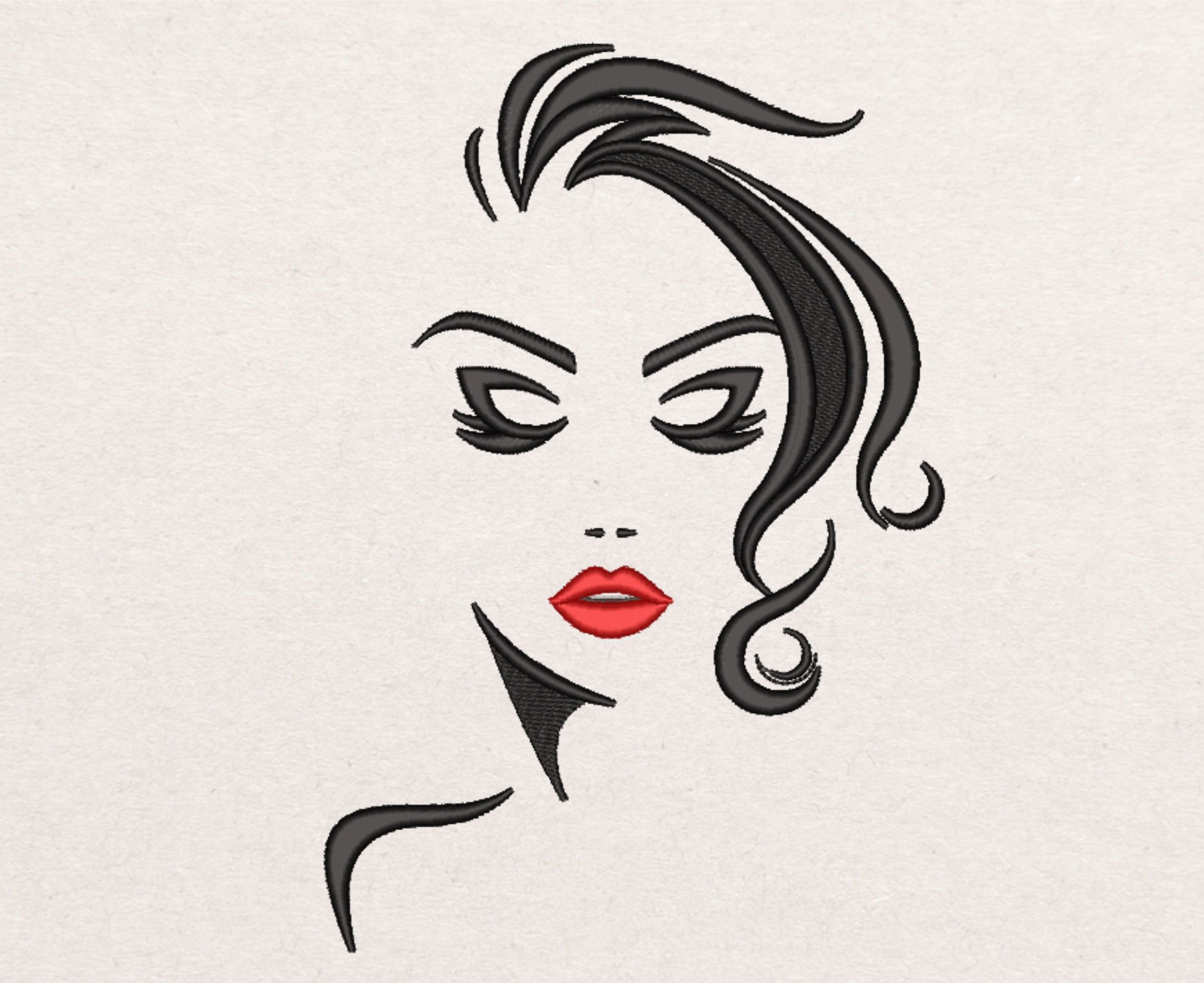 Woman embroidery design | Etsy