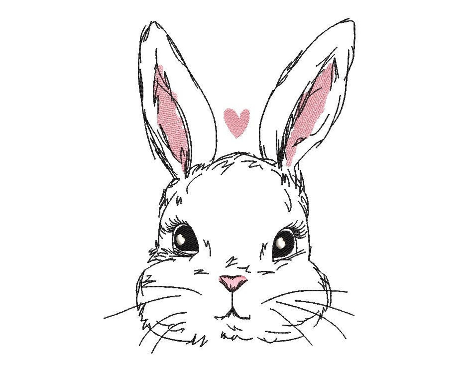Bunny Embroidery Design 4 Sizes Instant Download - Etsy