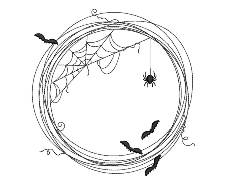 Halloween Frame Embroidery Design - Etsy