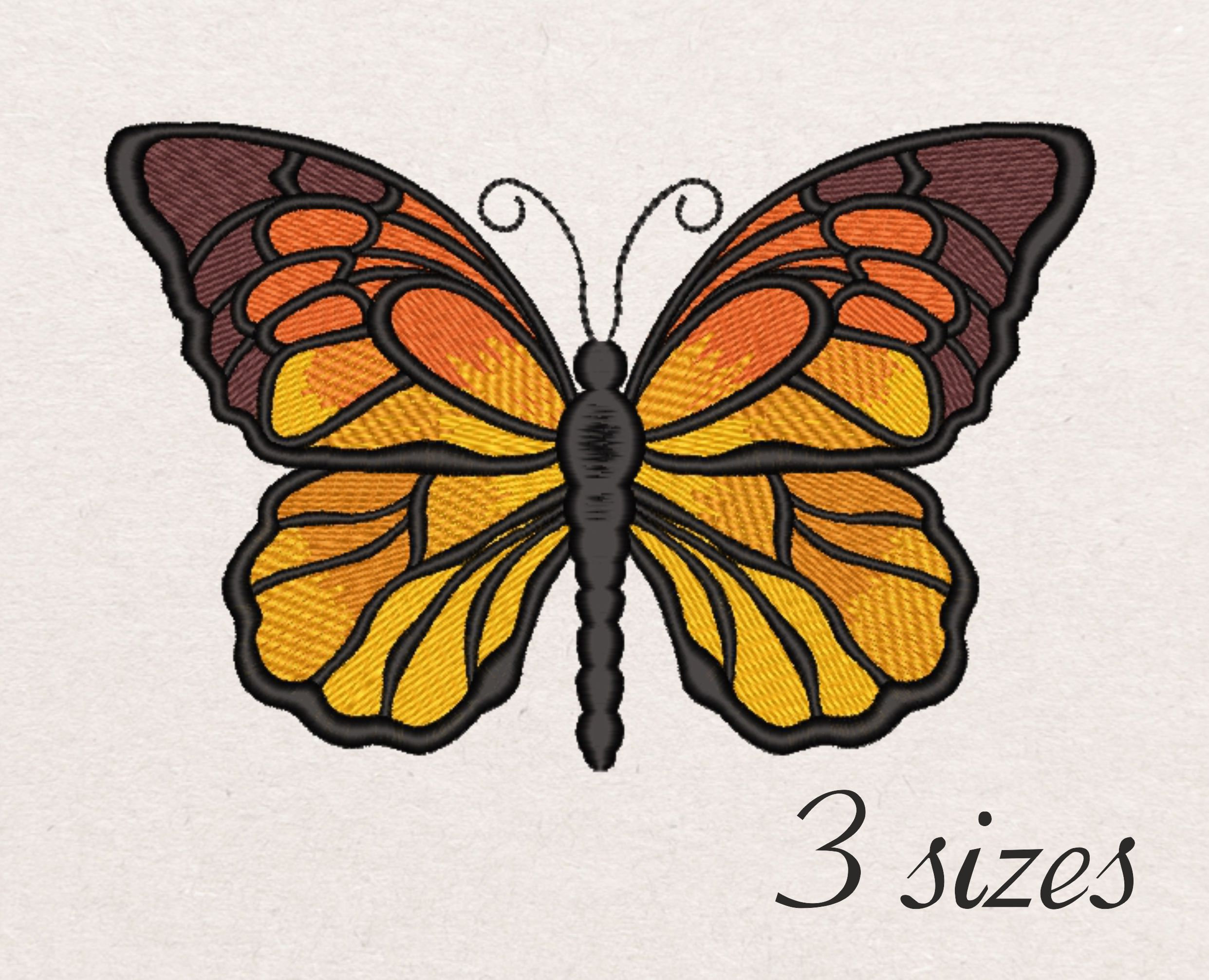 Butterfly embroidery design | Etsy