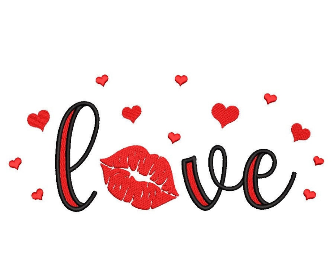Love Embroidery Design, 3 Sizes, Instant Download - Etsy