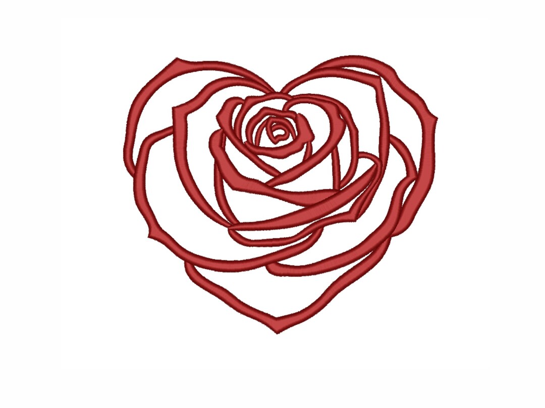 Heart Embroidery Design - Etsy