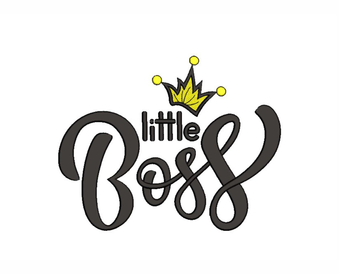 Little Boss Embroidery Design - Etsy