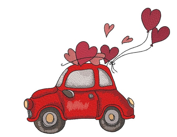 Car Embroidery Design 4 Sizes Instant Download | Etsy