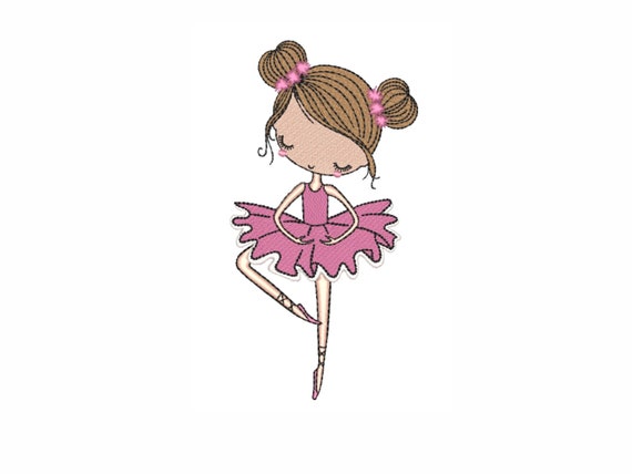 Ballerina Embroidery Design - Etsy