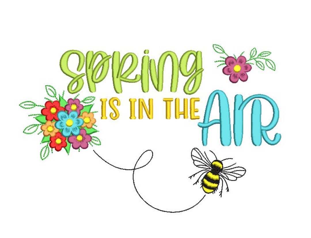 Spring Embroidery Design, 3 Sizes, Instant Download - Etsy