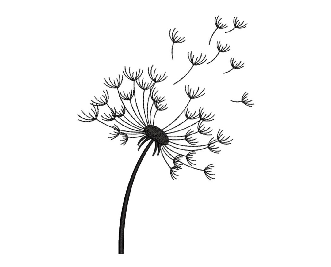 Dandelion Embroidery Design - Etsy