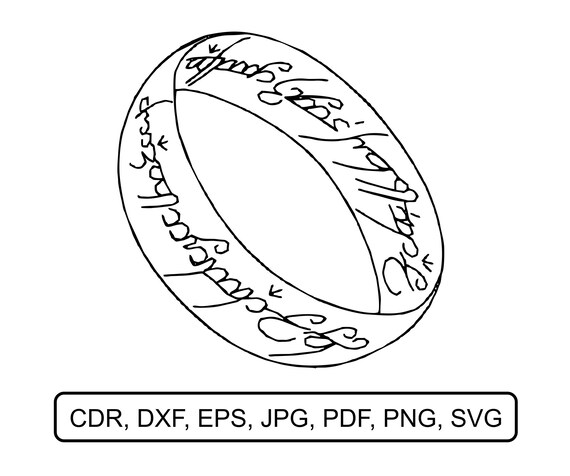 One Ring Vector/ One Ring Clip Art Middle Earth Svg Design | Etsy