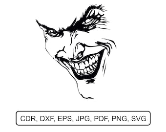 Joker Svg Cut File | Etsy
