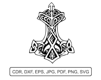 Thor Hammer Svg | Etsy