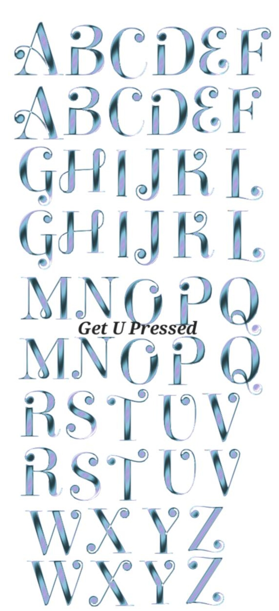 Blue Letters | Waterslide Decals | Nail Decals | Nail Art | Get U ...