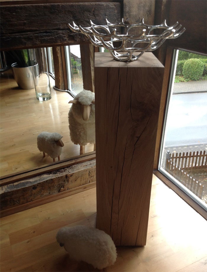 Holzblock HOLZKLOTZ Beistelltisch Hocker Bout de canapé 35x35 | Etsy