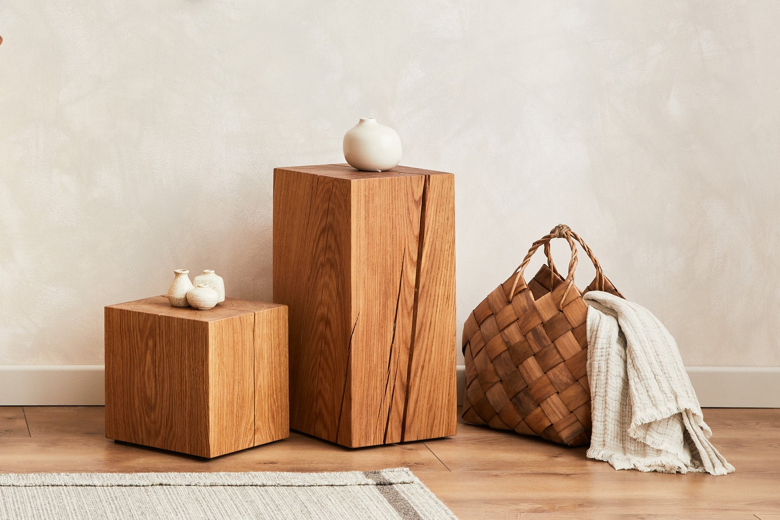 Holzblock HOLZKLOTZ Beistelltisch Hocker Bout de canapé 15x15 - Etsy.de