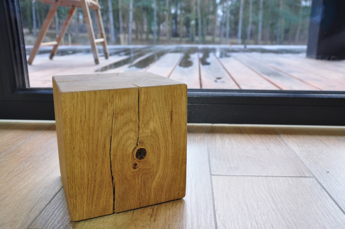 Holzblock HOLZKLOTZ Beistelltisch Hocker Bout de canapé 15x15 - Etsy España