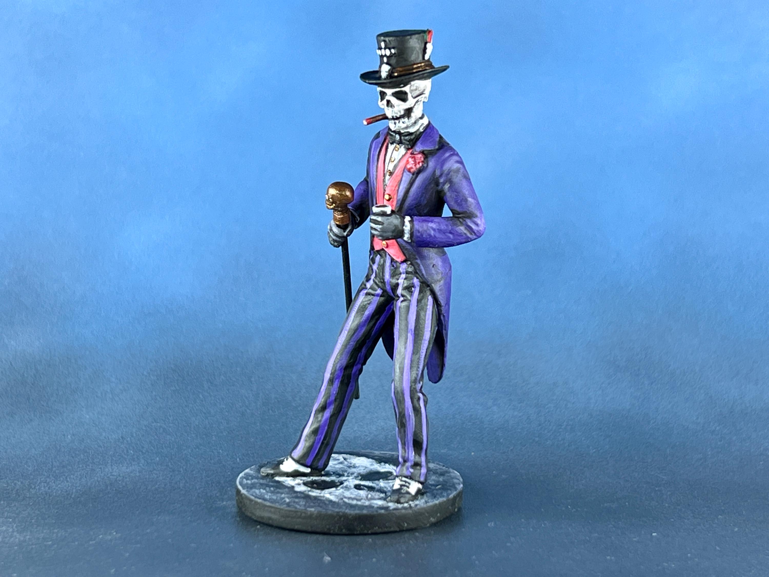3D Printed Baron Samedi Voodoo Figurine - Unique Desktop Souvenir ...