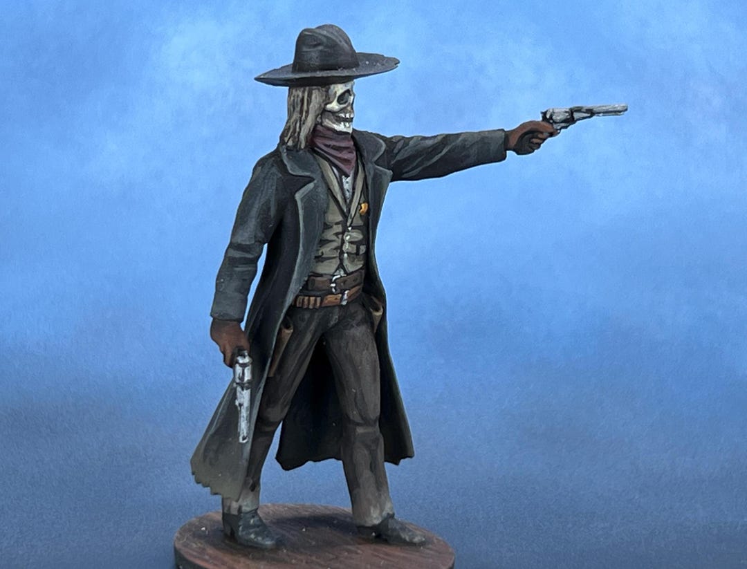 Ghost Sheriff Plastic Statuette - Unique 3D Sculpture Western Decor, 3d ...