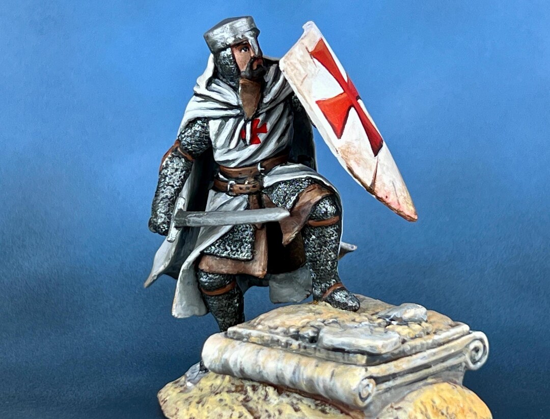 Templar Knight Soldier - Mini Soldier Tabletop Figurine Collectible, 3d ...