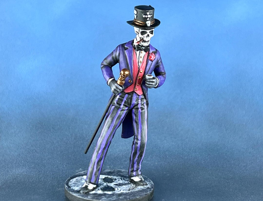 3D Printed Baron Samedi Voodoo Figurine - Unique Desktop Souvenir ...