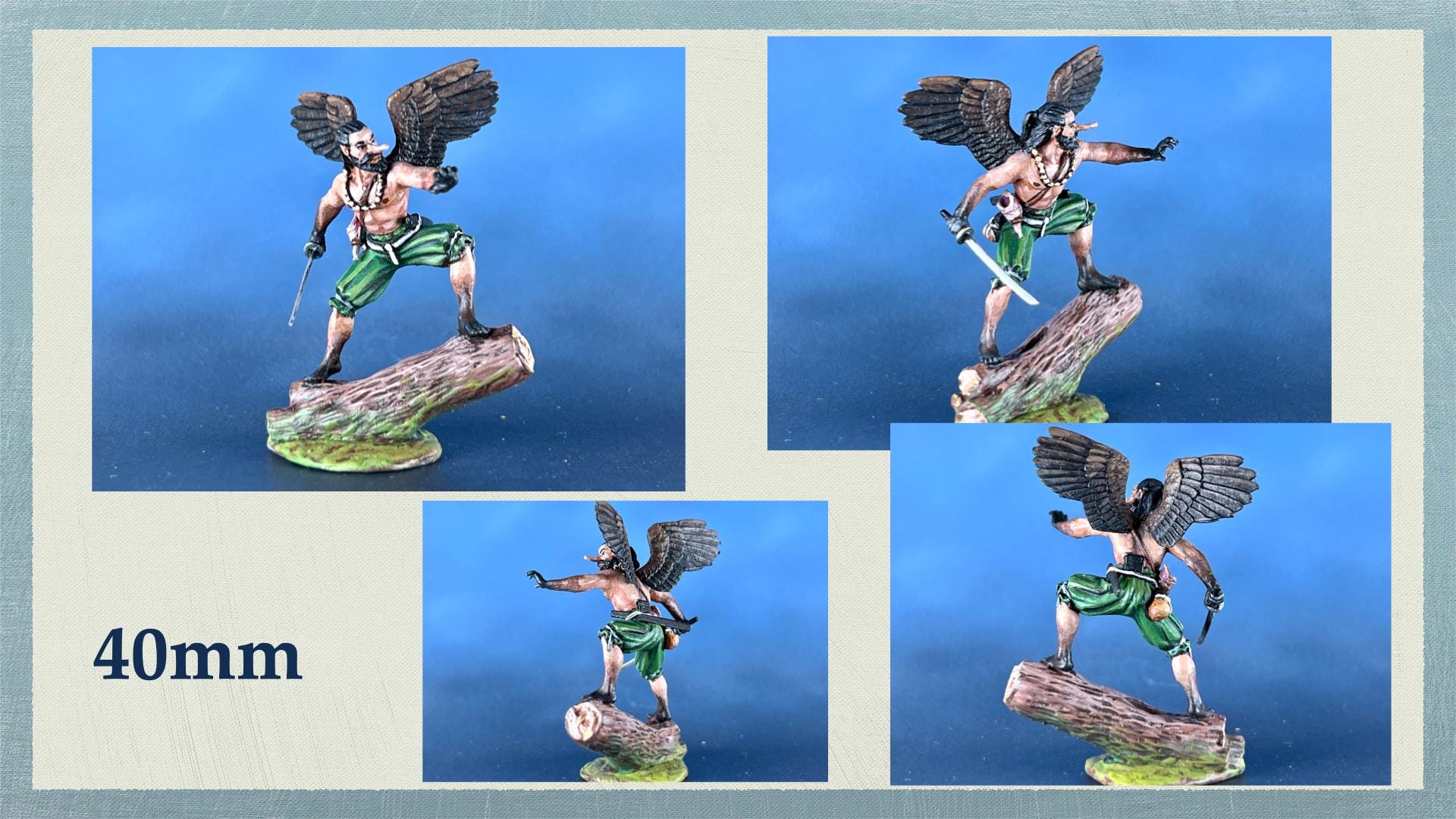 Tengu Tabletop Miniature Japanese Mythology Figure 3D Printed Decor ...