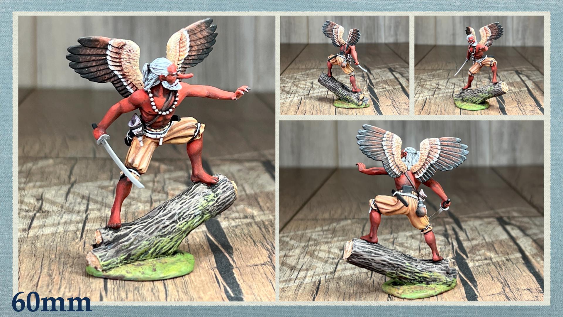 Tengu Tabletop Miniature Japanese Mythology Figure 3D Printed Decor ...