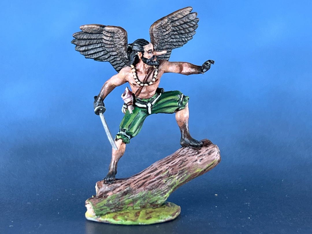 Tengu Tabletop Miniature - Japanese Mythology Figure - 3D Printed Decor ...