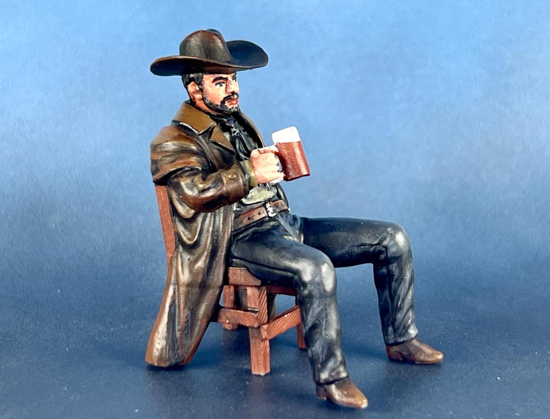 Marshall Matt Dillon Figurine: Gunsmoke Cowboy Bar Decor, 3D Printed ...
