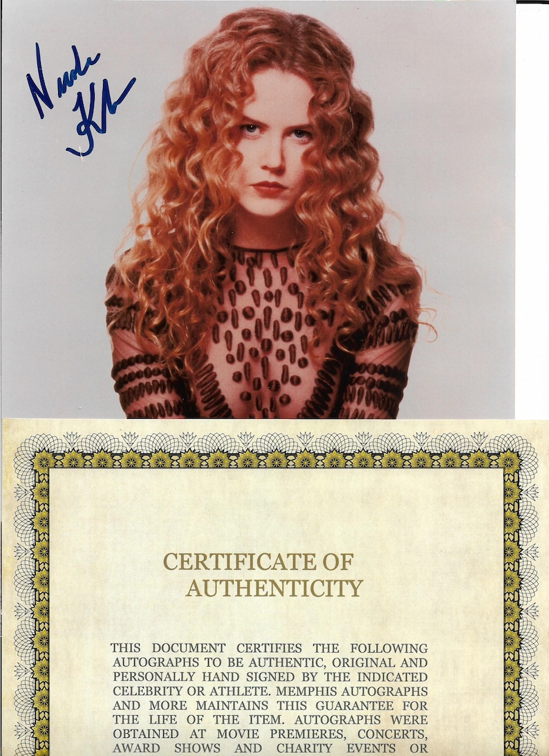 NICOLE KIDMAN Autographed 8 X 10 Signed Photo COA - Etsy