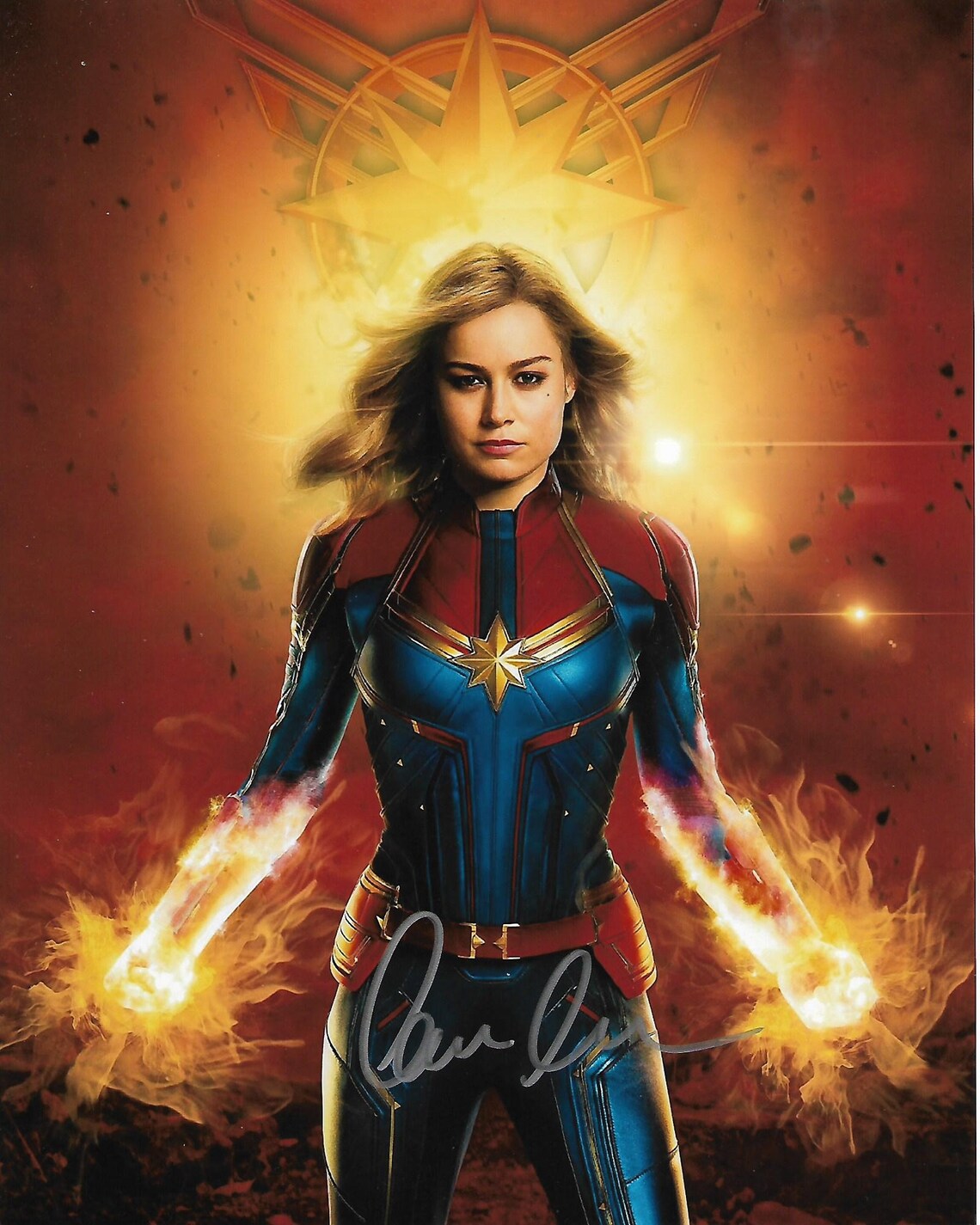 Brie Larson captain Marvel Autographed 8 X 10 - Etsy