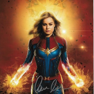 Brie Larson captain Marvel Autographed 8 X 10 Signed Photo COA - Etsy