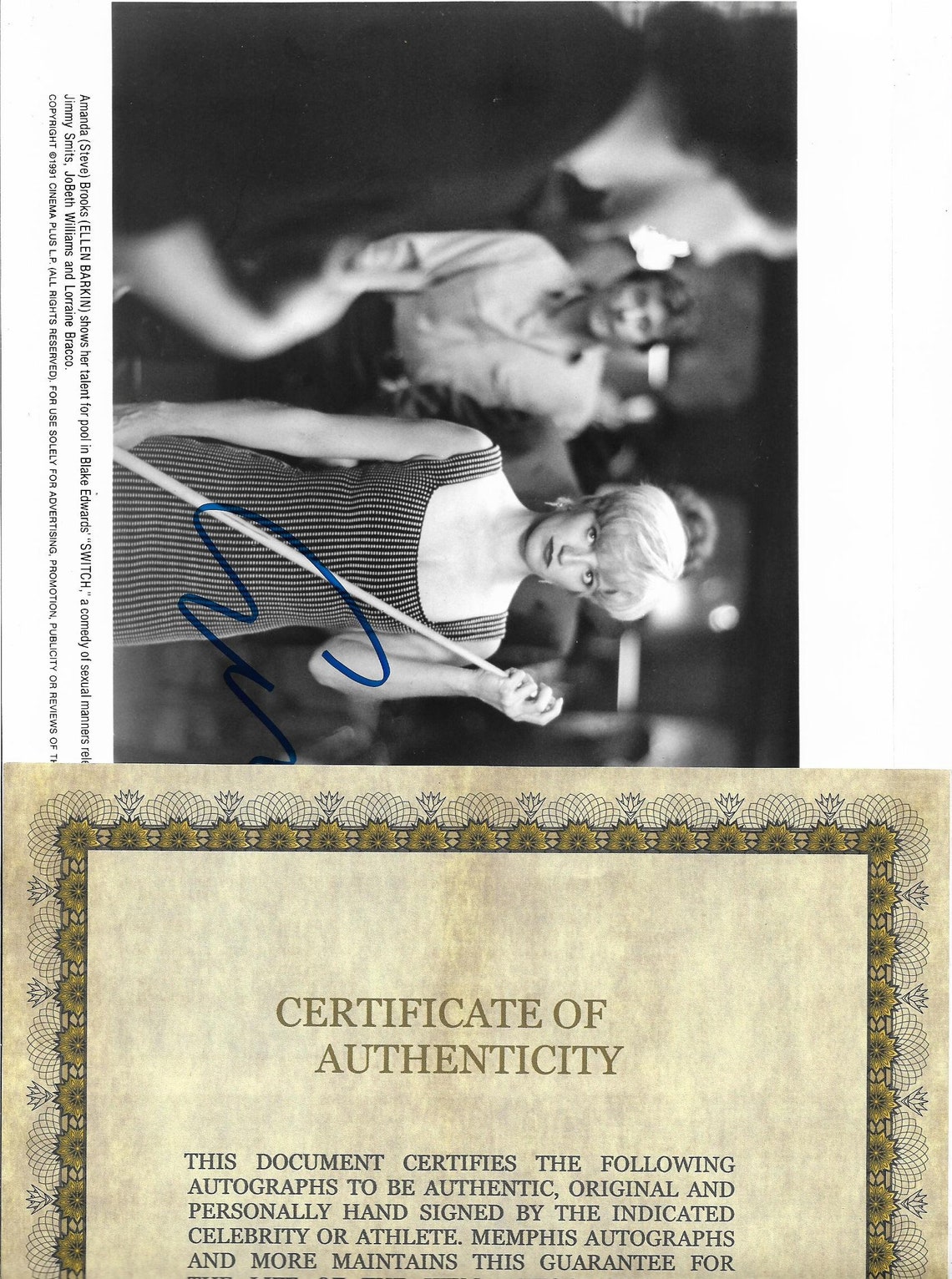 Ellen Barkin switch Autographed 8 X 10 Signed - Etsy