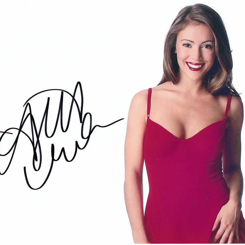 Alyssa Milano Autograph - Etsy