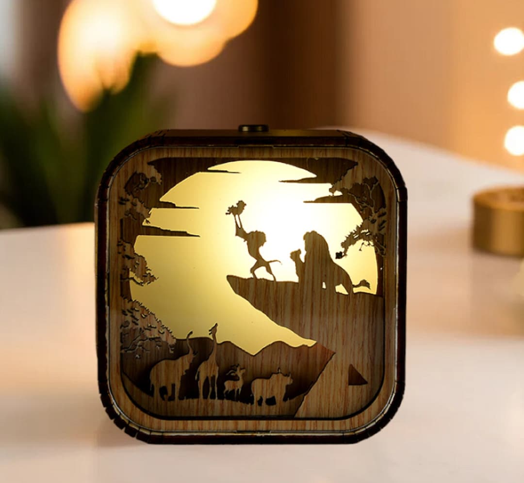 The Lion King Music Box 3D Light LED Can You Feel the Love Tonight Song ...