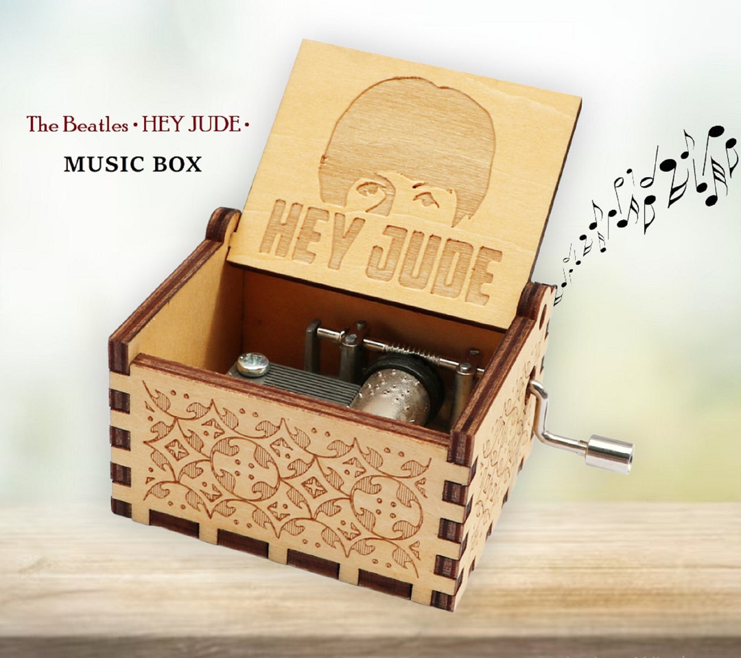 The Beatles HEY JUDE Music Box Theme Music Chest Wooden - Etsy
