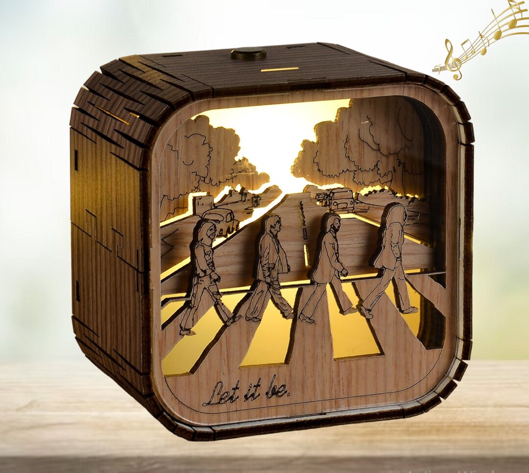 The Beatles LET IT BE Music Box 3D Light Led Light Theme Music - Etsy