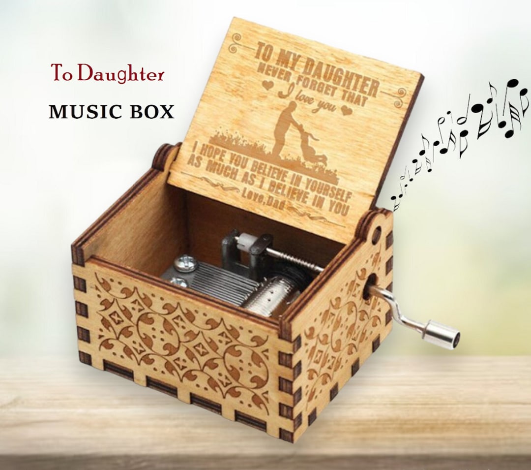 To DAUGHTER Music Box Gift From DAD - You Are My Sunshine Song Custom ...