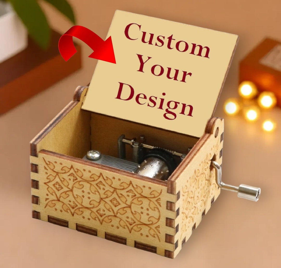 CUSTOM Music Box With YOUR DESIGN & 60 Songs Available Theme Christmas ...