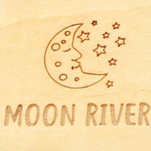 Moon River Music Box Theme Music Chest Wooden Engraved Handmade Vintage ...