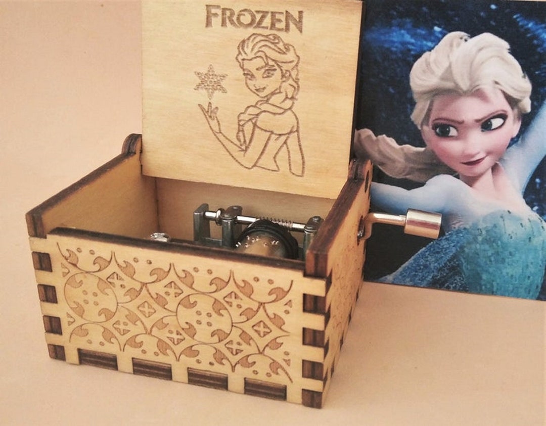 Frozen LET IT GO Music Box Theme Music Chest Wooden Engraved Handmade ...