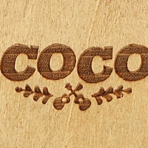 COCO Music Box ' Remember Me ' Theme Music Chest Wooden Engraved ...