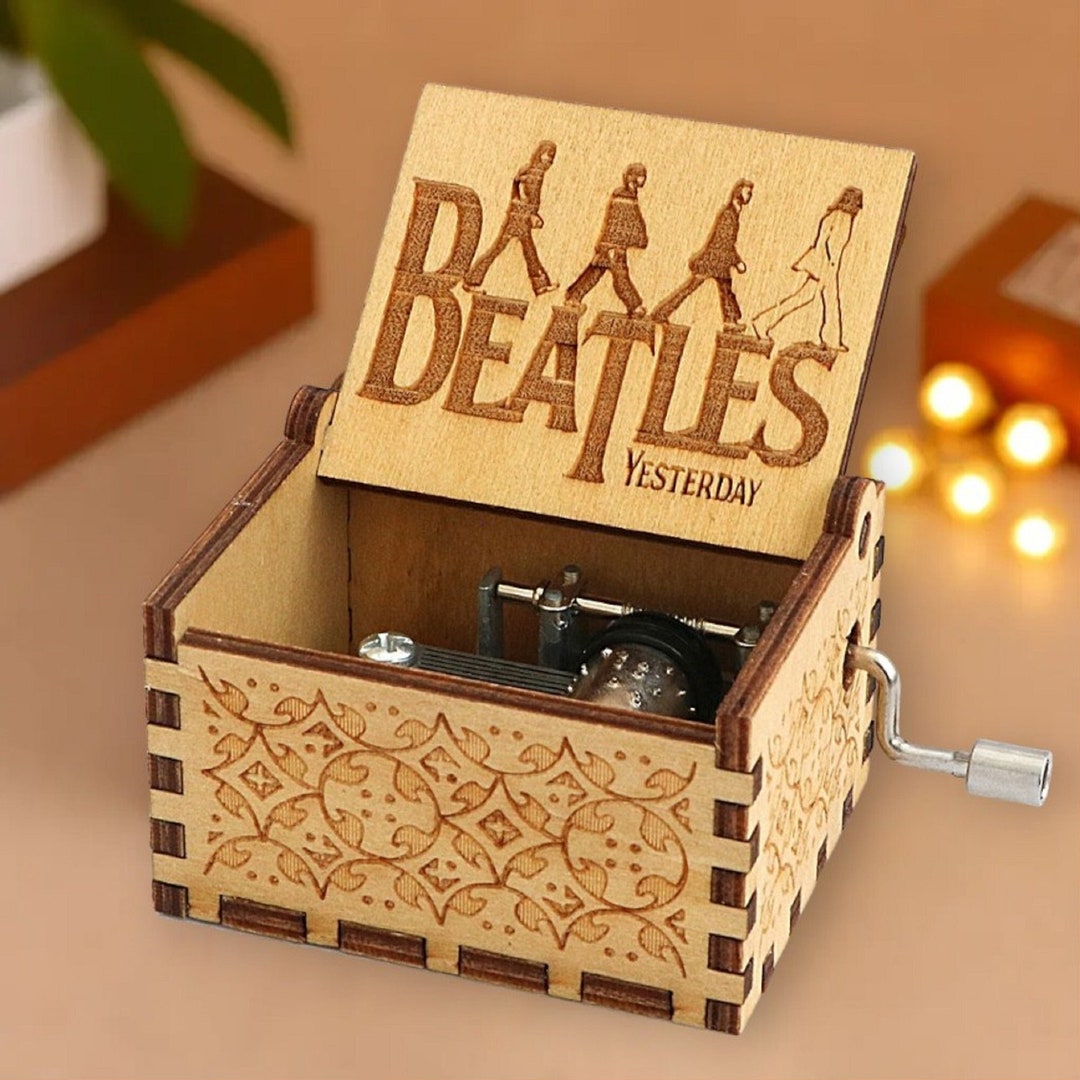 The Beatles YESTERDAY Music Box Theme Music Chest Wooden Engraved ...