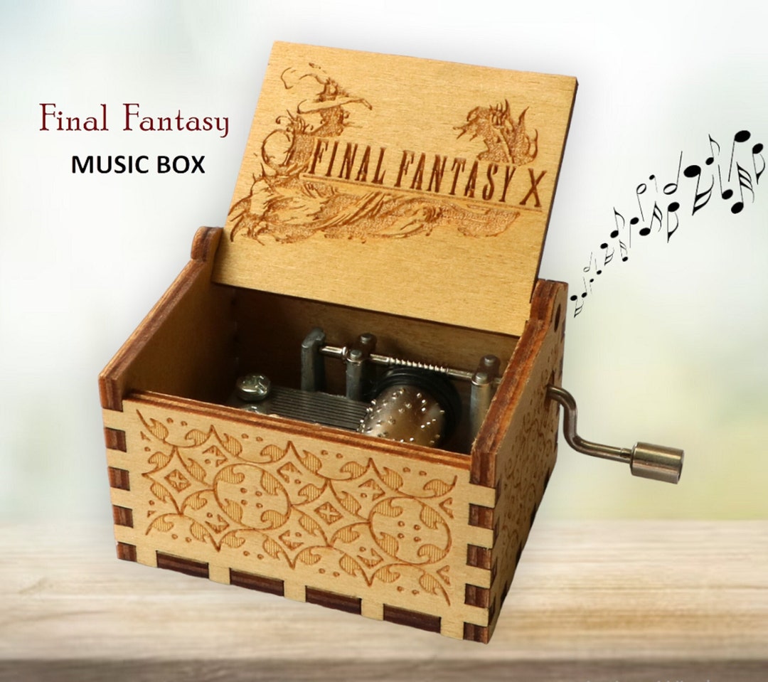Final Fantasy Music Box to Zanarkand Theme Music Chest Wooden Engraved ...