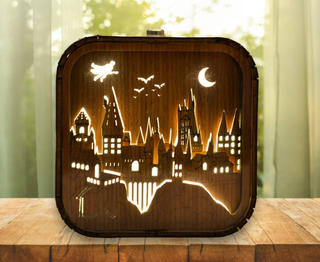 Music Box 3D Light Led Theme Music Wooden Engraved Handmade Custom ...