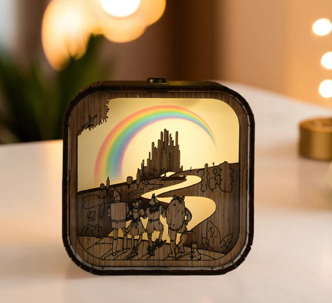 Somewhere Over the Rainbow Music Box 3D Light LED the Wizard of Oz Song ...