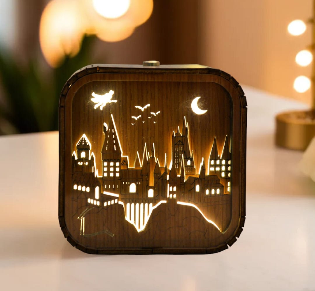 Music Box 3D Light Led Theme Music Wooden Engraved Handmade Custom ...