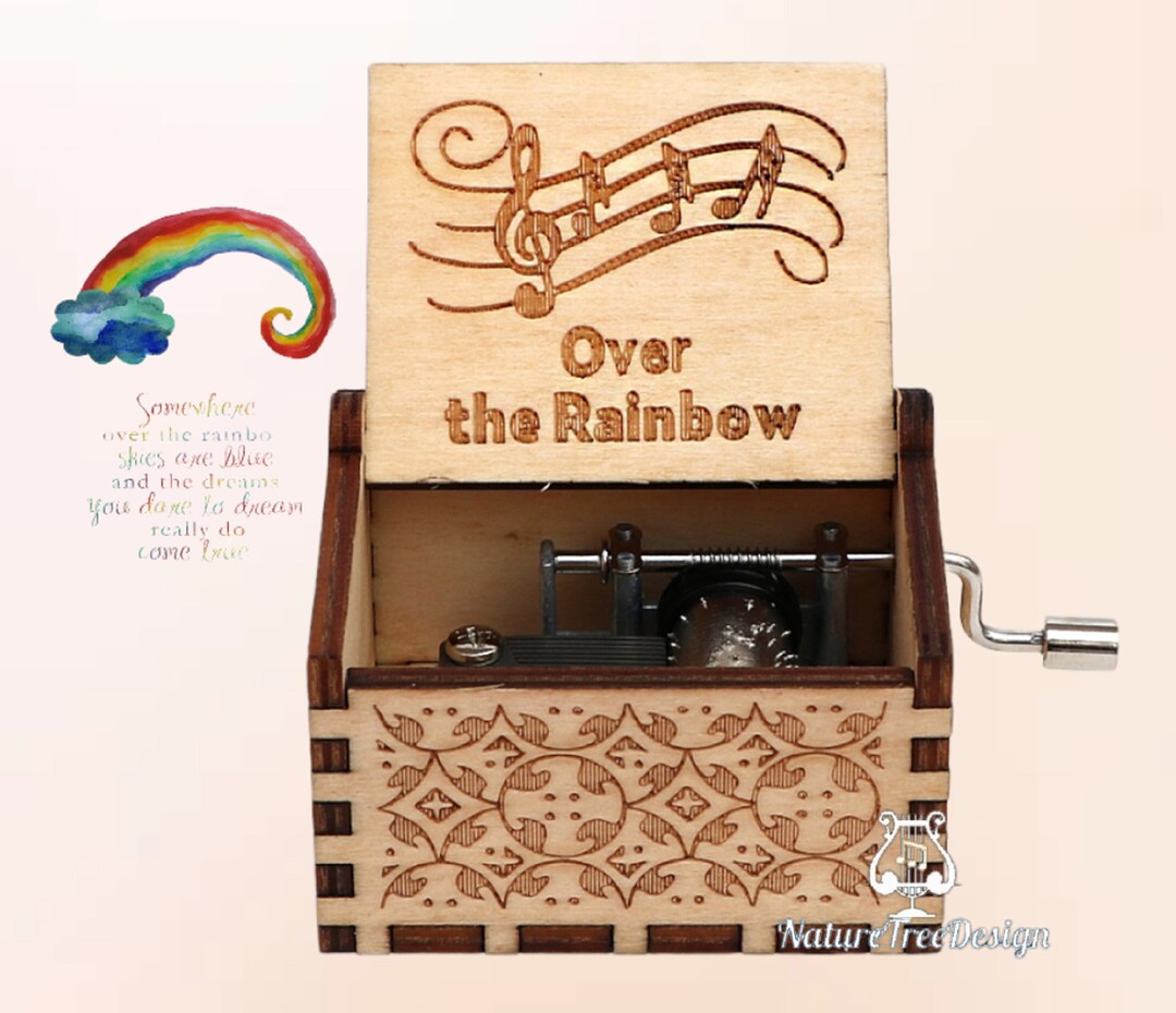 Somewhere Over the Rainbow Music Box the Wizard of Oz Theme Music Chest ...