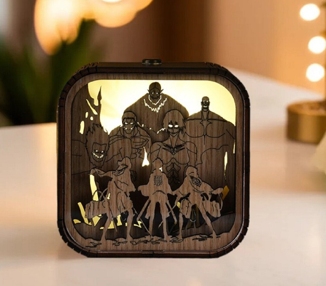 Anime Music Box 3D Light LED Titans Theme Music Chest Custom Music Box ...